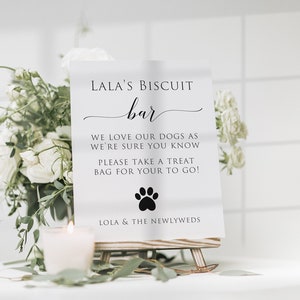 Biscuit Bar Sign Dog Treat Sign Dog Treat Wedding Favors - Etsy