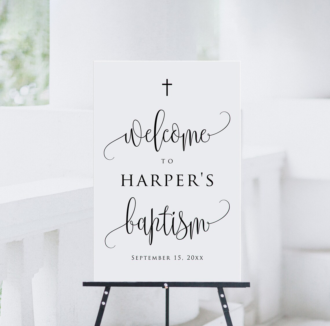 5 Sizes Baptism Welcome Sign Template Baptism Welcome Sign | Etsy