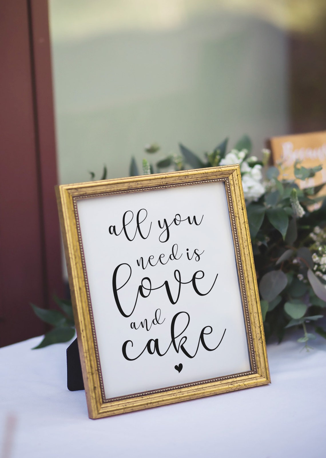 Wedding Cake Sign Printable Wedding Signs All You Need is - Etsy