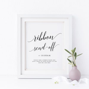 Printable Ribbon Send off Sign, Send off Sign, Send off Ideas, Ribbon ...
