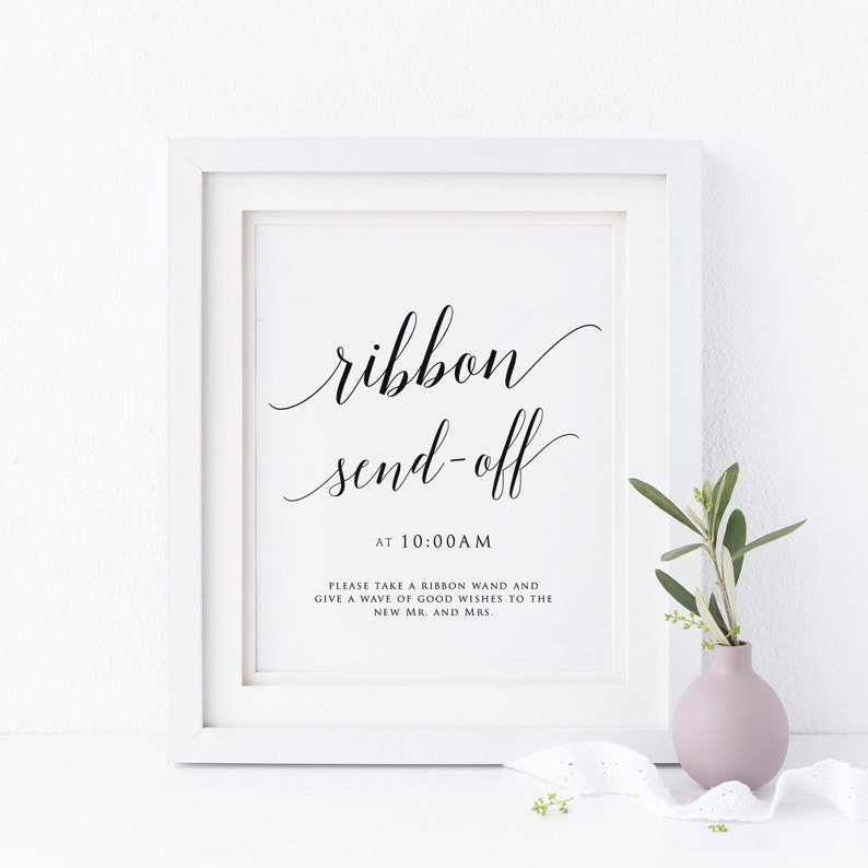 Printable Ribbon Send off Sign Send off Sign Send off Ideas | Etsy