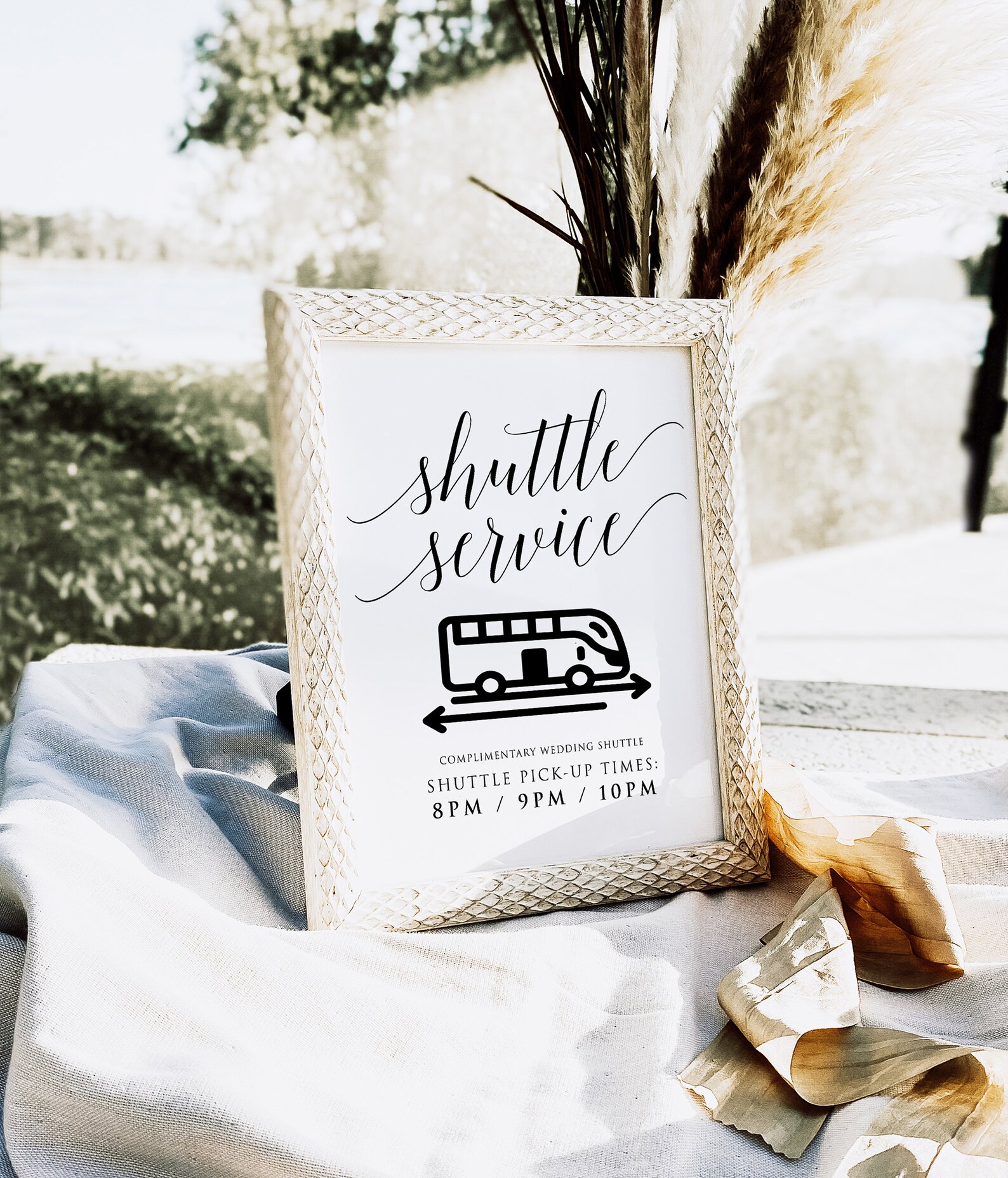 Wedding Shuttle Service Sign Wedding Shuttle Sign Shuttle | Etsy