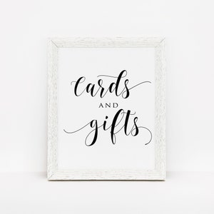 Printable Cards and Gifts Sign, Editable Cards and Gifts Sign ...
