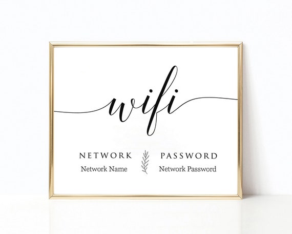 WIFI Password Sign Printable Wifi Sign WIFI Password Sign | Etsy