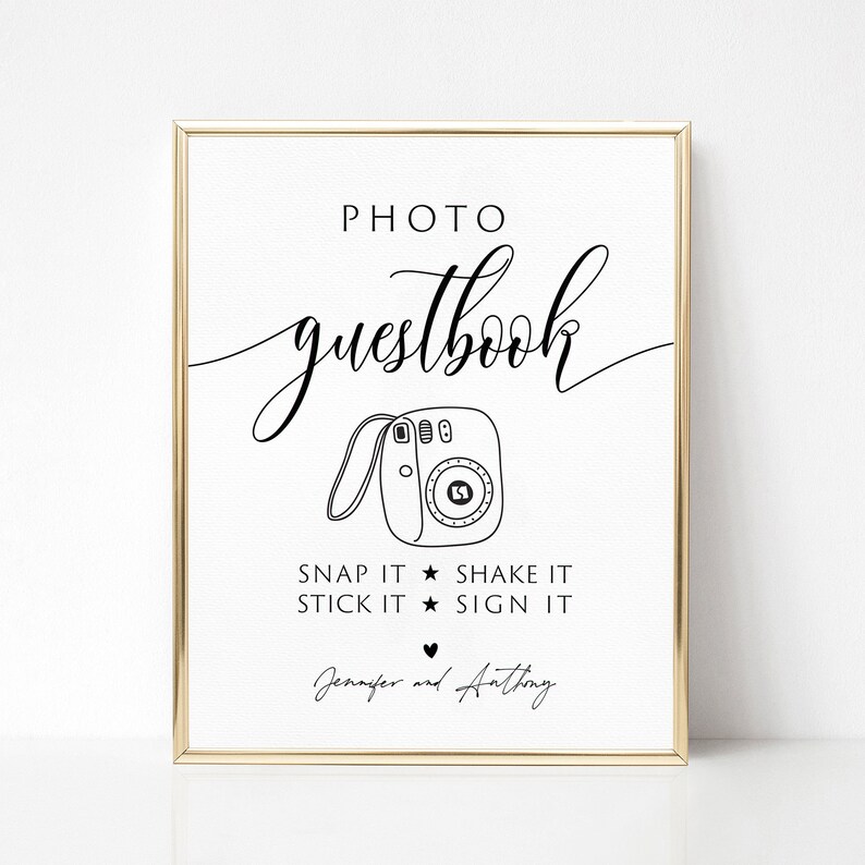 Photo Guestbook Sign Photo Guest Book Sign Photo Guestbook - Etsy