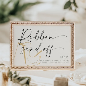 Ribbon Send off Sign, Wedding Ribbon Send off Sign, Send off Ideas ...