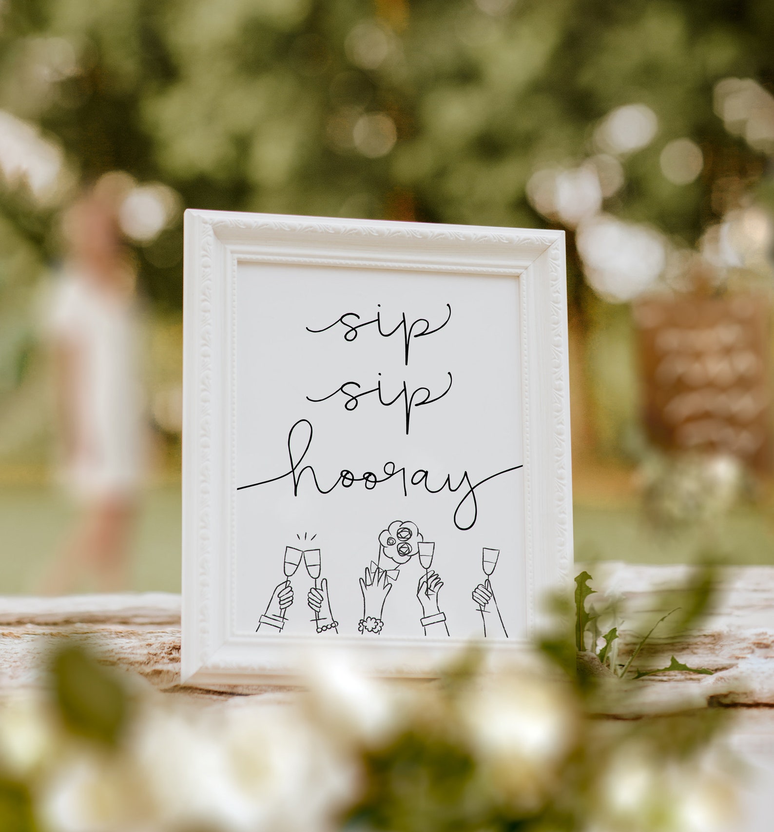 Printable Sip Sip Hooray Sign Baby Shower Sign Bridal Shower | Etsy