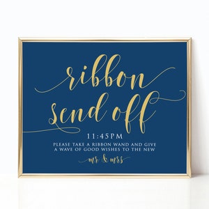 Ribbon Send off Sign, Wedding Ribbon Send off Sign,send off Ideas ...