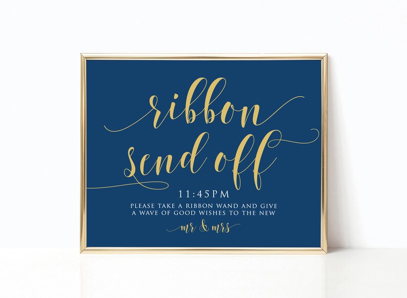 Ribbon Send off Sign Wedding Ribbon Send off Signsend off - Etsy