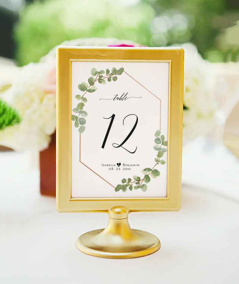Printable Table Number Cards Table Numbers Printable Gold | Etsy
