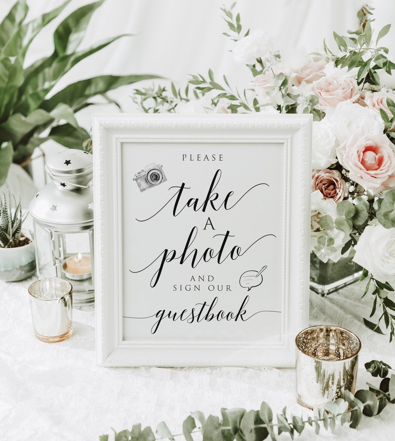 Please Take A Photo and Sign Our Guestbook Sign Wedding - Etsy