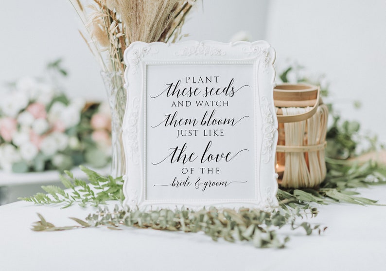 Seed Favors Sign Wedding Seed Favors Wedding Sayings - Etsy