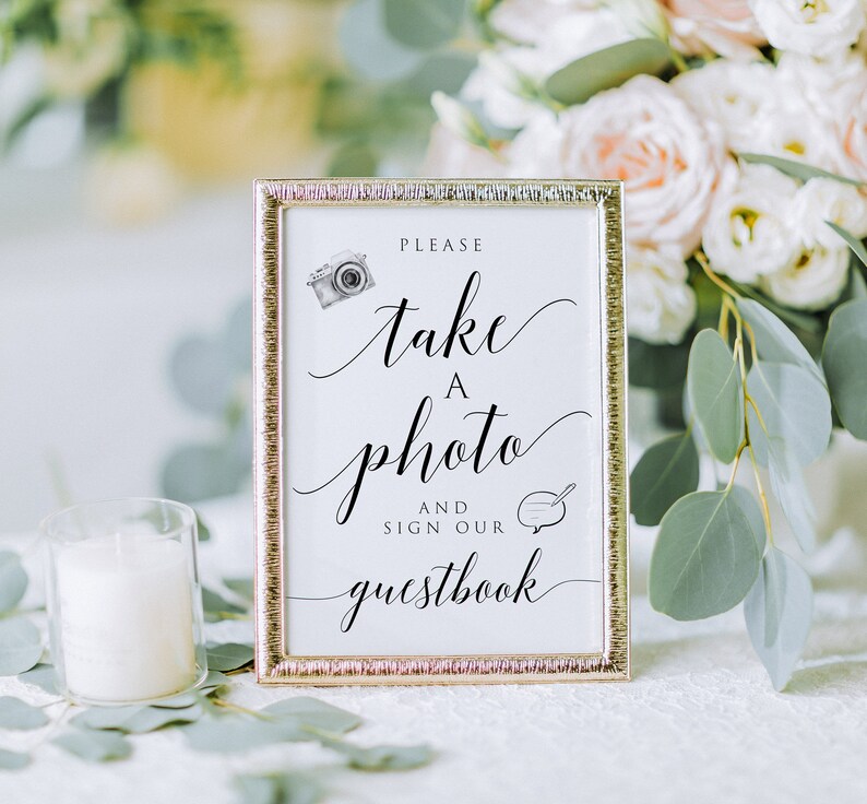 Please Take A Photo and Sign Our Guestbook Sign Wedding - Etsy