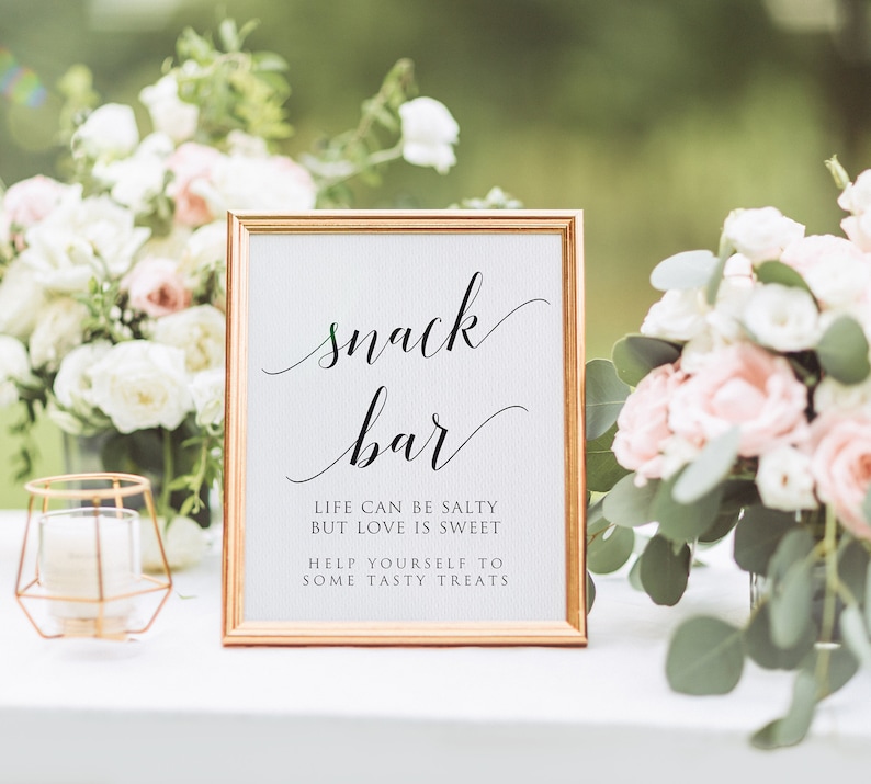 Printable Snack Bar Sign Snack Bar Sign Editable Snack Bar - Etsy