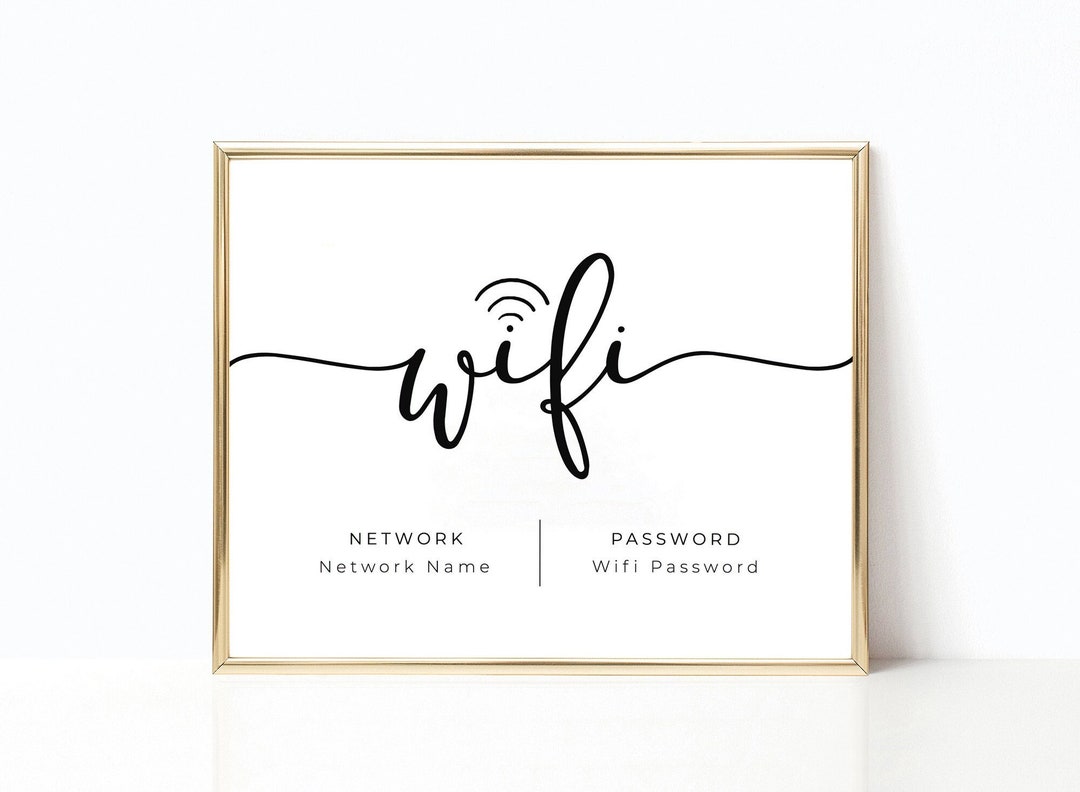 WIFI Password Sign Printable, Wifi Sign, WIFI Password Sign, Editable ...