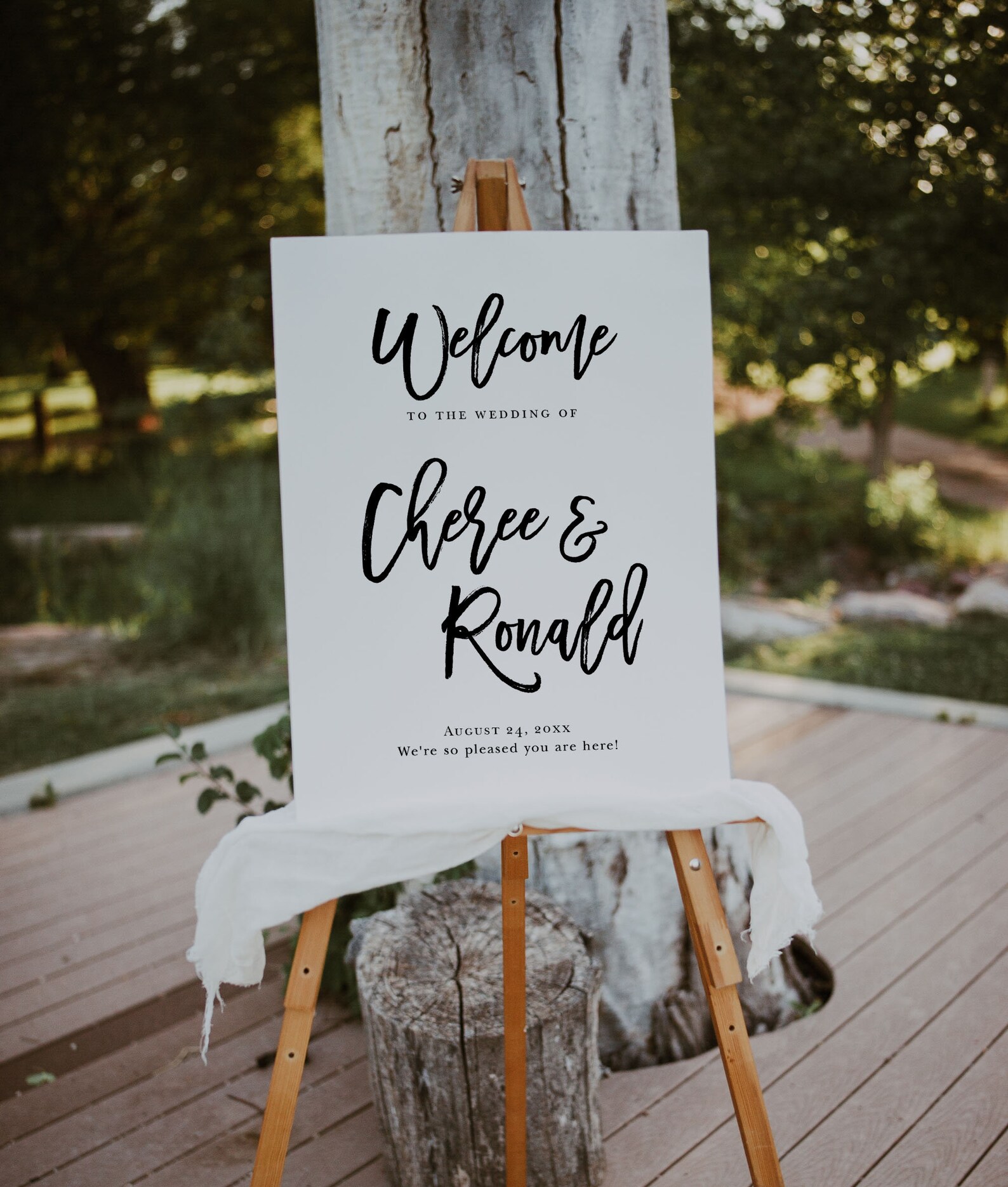 5 Sizes Wedding Welcome Sign Template Large Welcome Sign | Etsy
