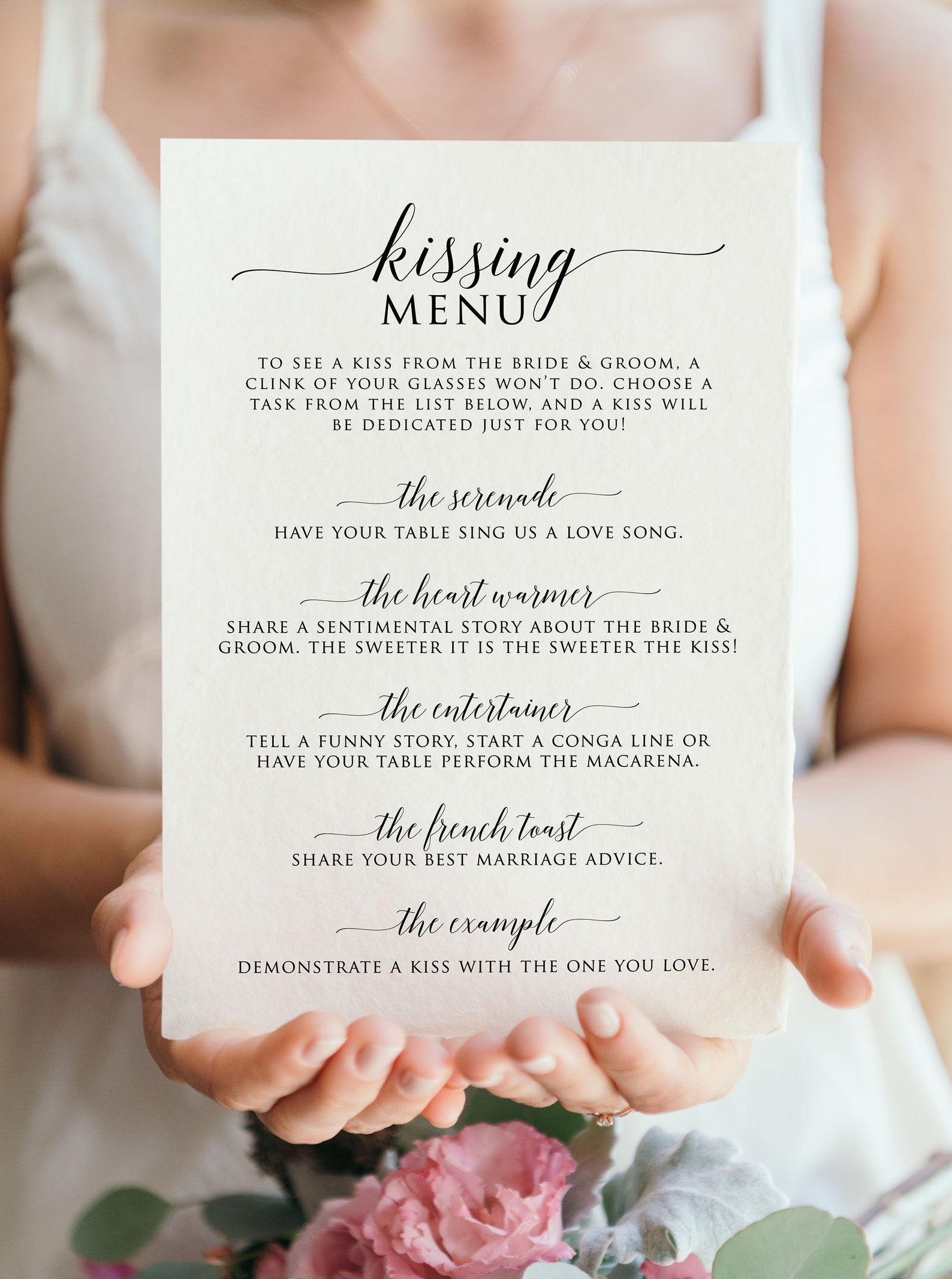 Kissing Menu Wedding Ideas Kissing Menu Printable Wedding | Etsy Canada