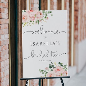 Tea Party Welcome Sign Template, Printable Bridal Tea Shower Welcome ...