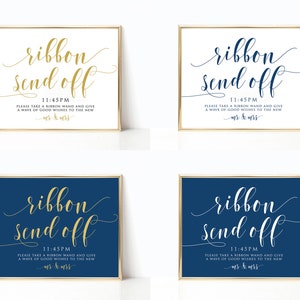 Ribbon Send off Sign, Wedding Ribbon Send off Sign,send off Ideas ...