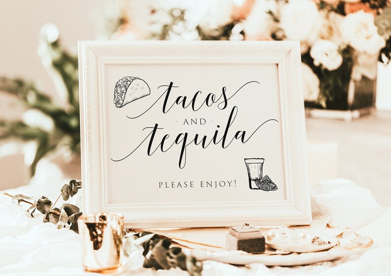 Printable Tacos and Tequila Sign Tacos and Tequila Printable - Etsy