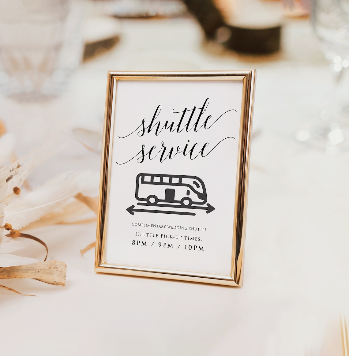 Wedding Shuttle Service Sign Wedding Shuttle Sign Shuttle | Etsy