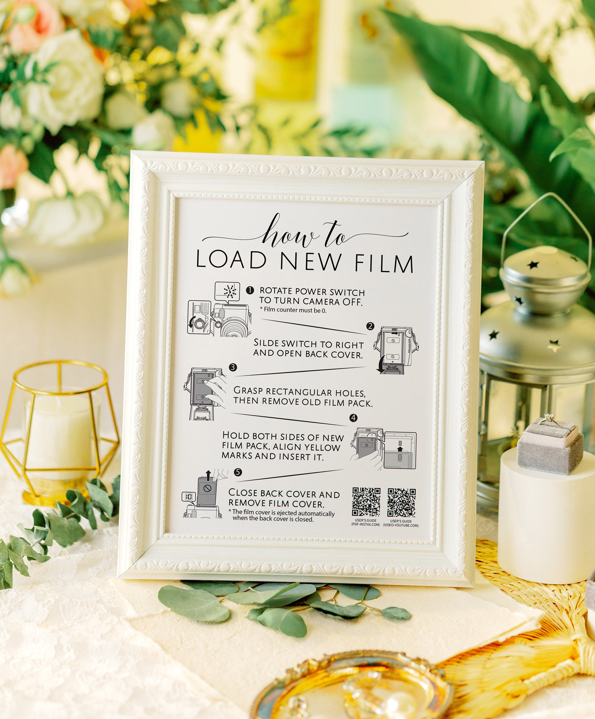Photo Guest Book Sign Wedding Printables Instax Camera - Etsy UK
