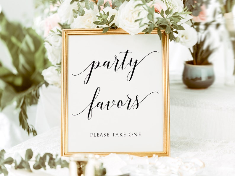 Printable Party Favors Sign Template Party Favors Sign - Etsy