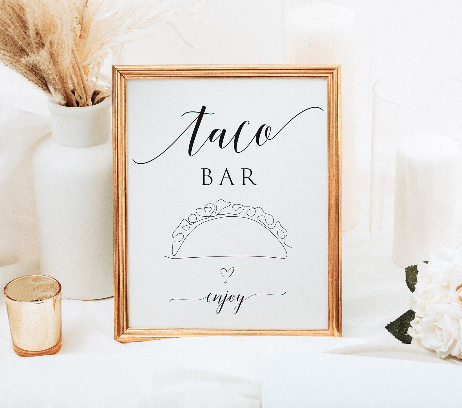 Taco Bar Printable Party Sign Taco Table Sign Taco Bar - Etsy