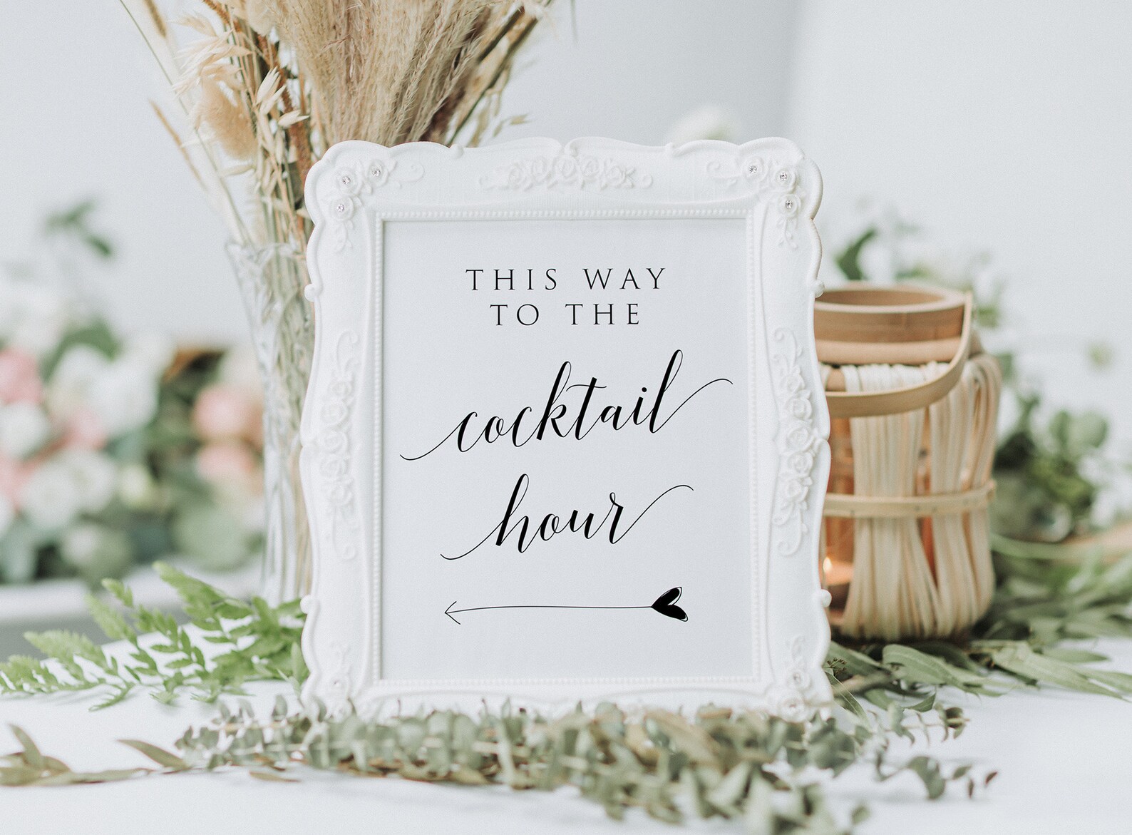 This Way to Cocktail Hour Cocktail Hour Sign Cocktail Hour | Etsy