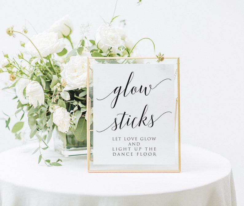 Glow Sticks Wedding Sign Glow Sticks Sign Glow Sticks - Etsy