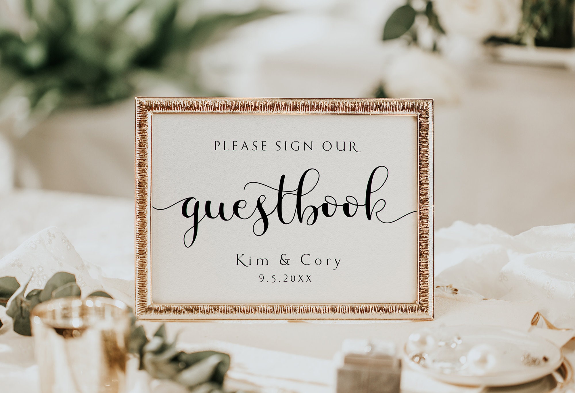 Printable Guest Book Sign Template Modern Guestbook Sign | Etsy