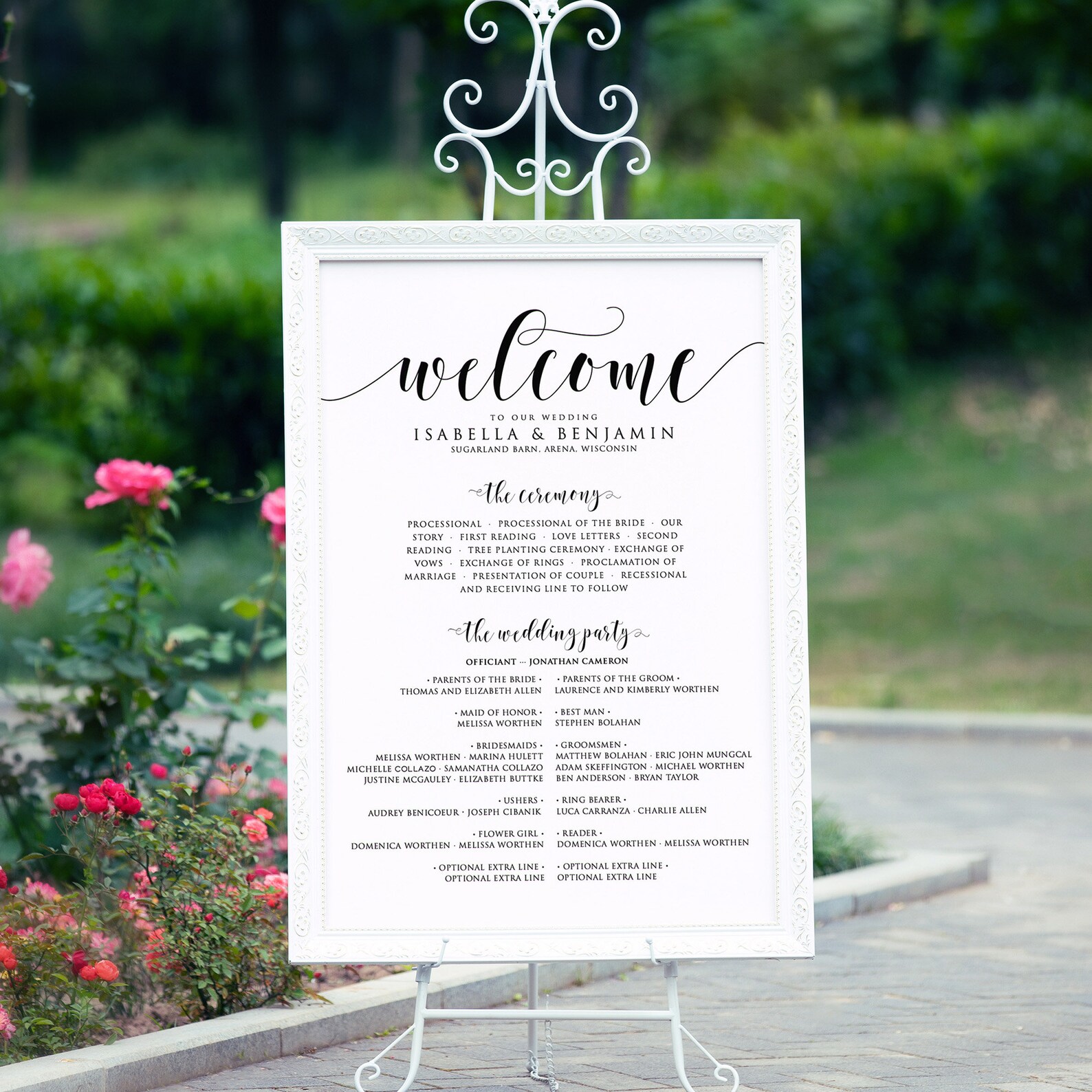 6 SIZES Wedding Program Sign Template Modern Wedding Program - Etsy