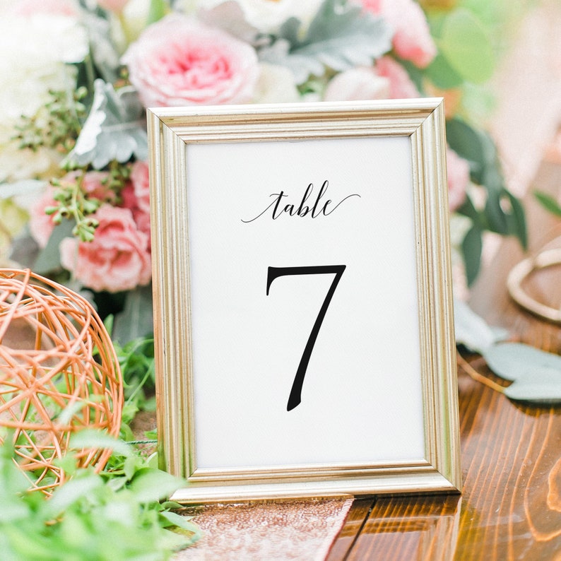 Printable Table Numbers Cards Table Numbers Printable Table - Etsy