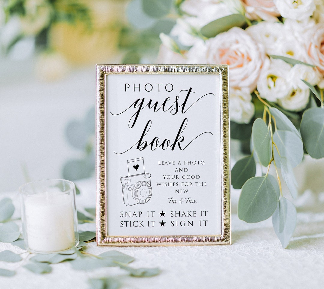 Photo Guestbook Sign, Photo Guestbook Sign Printable, Photo Guestbook ...