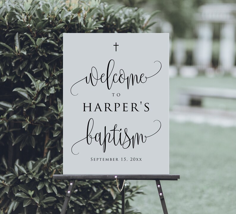 5 Sizes Baptism Welcome Sign Template Baptism Welcome Sign - Etsy