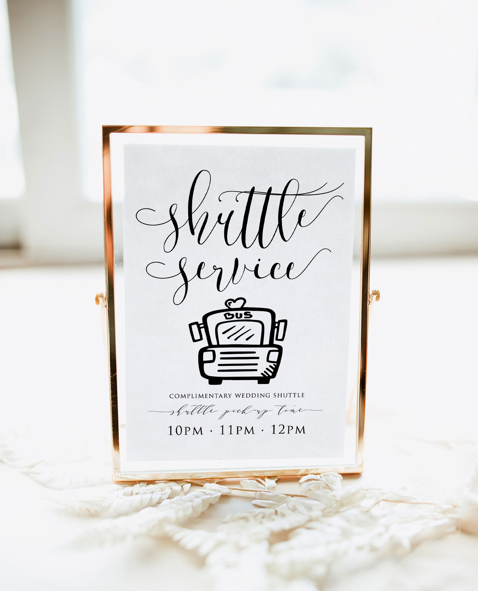 Wedding Shuttle Sign Wedding Shuttle Service Sign Shuttle - Etsy