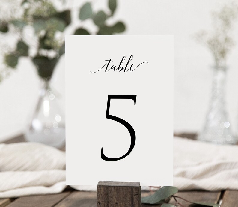 Printable Table Numbers Cards Table Numbers Printable Table - Etsy
