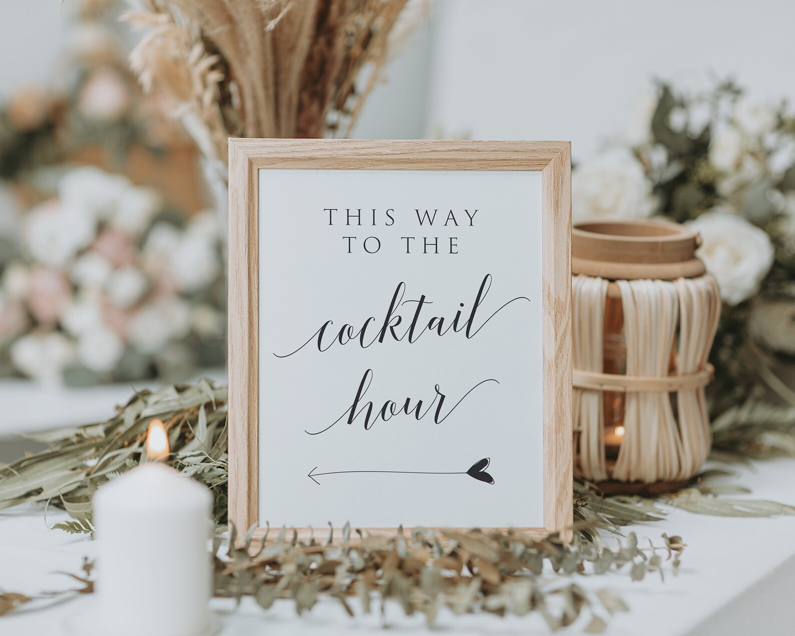 This Way to Cocktail Hour Cocktail Hour Sign Cocktail Hour | Etsy