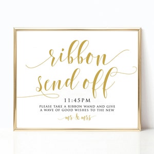 Ribbon Send off Sign, Wedding Ribbon Send off Sign,send off Ideas ...