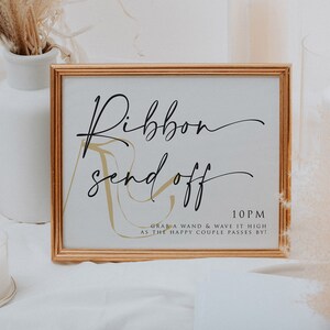 Ribbon Send off Sign, Wedding Ribbon Send off Sign, Send off Ideas ...