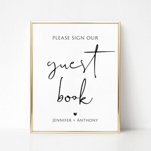 Printable Guest Book Sign Template Rustic Guestbook Sign - Etsy