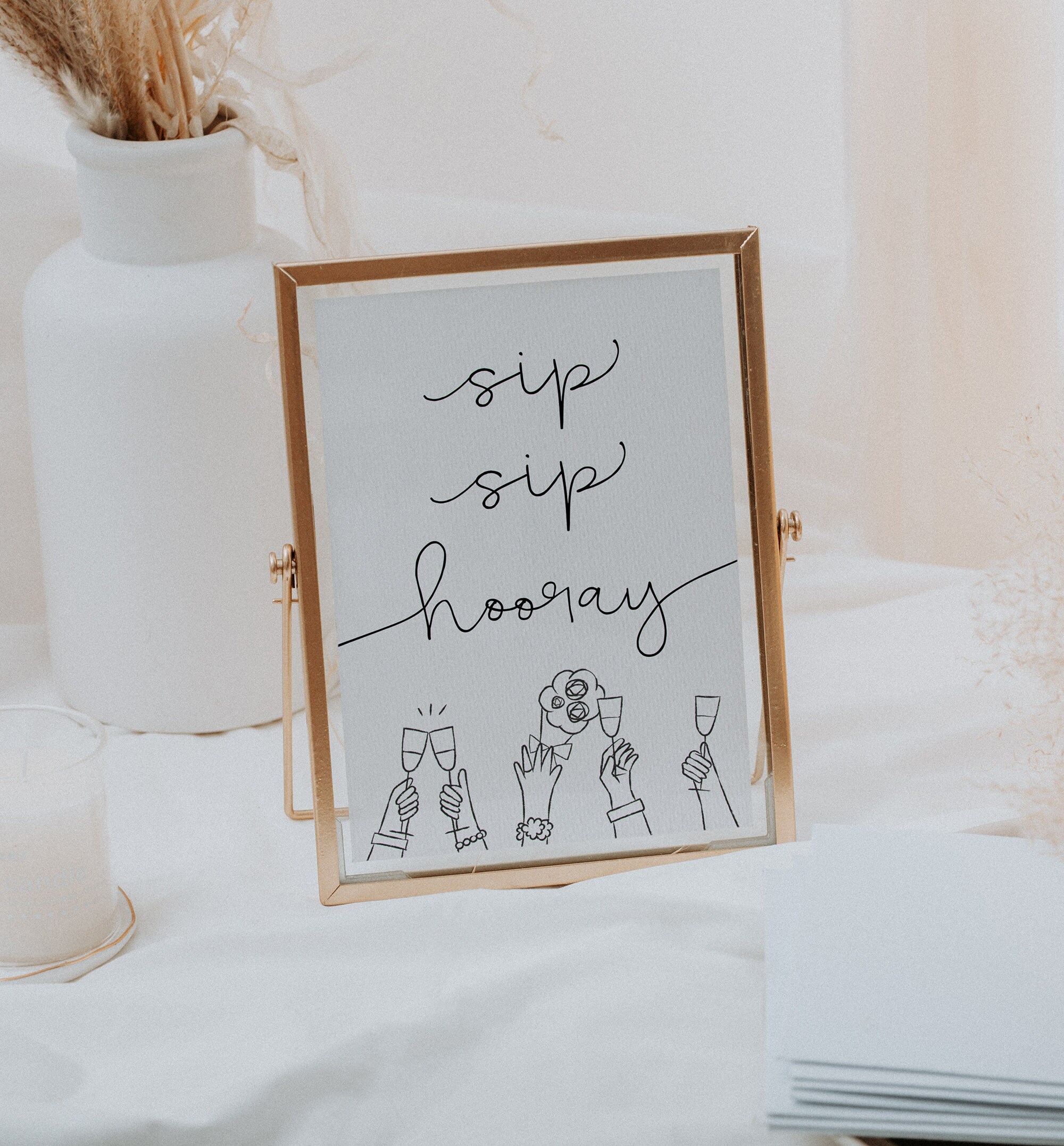 Printable Sip Sip Hooray Sign Baby Shower Sign Bridal Shower | Etsy