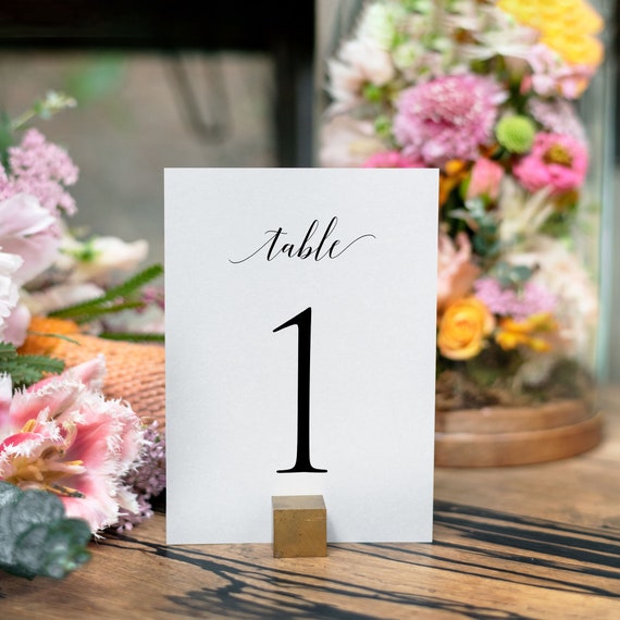Printable Table Numbers Cards Table Numbers Printable Table - Etsy