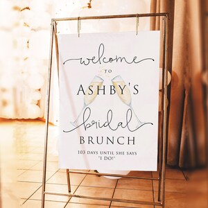 Printable Bridal Brunch Welcome Sign Template, Bridal Shower Welcome ...