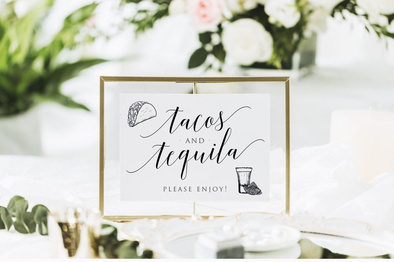 Printable Tacos and Tequila Sign Tacos and Tequila Printable - Etsy