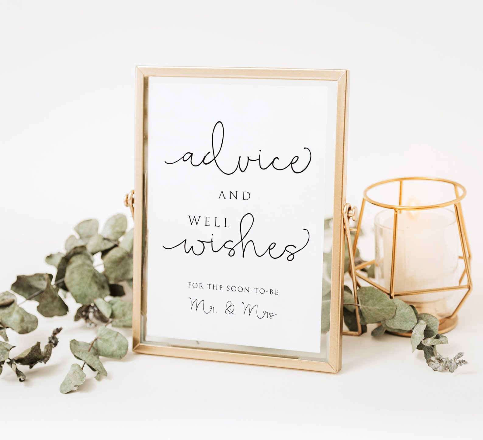 Advice and Wishes Wedding Sign Modern Wedding Sign Advice - Etsy
