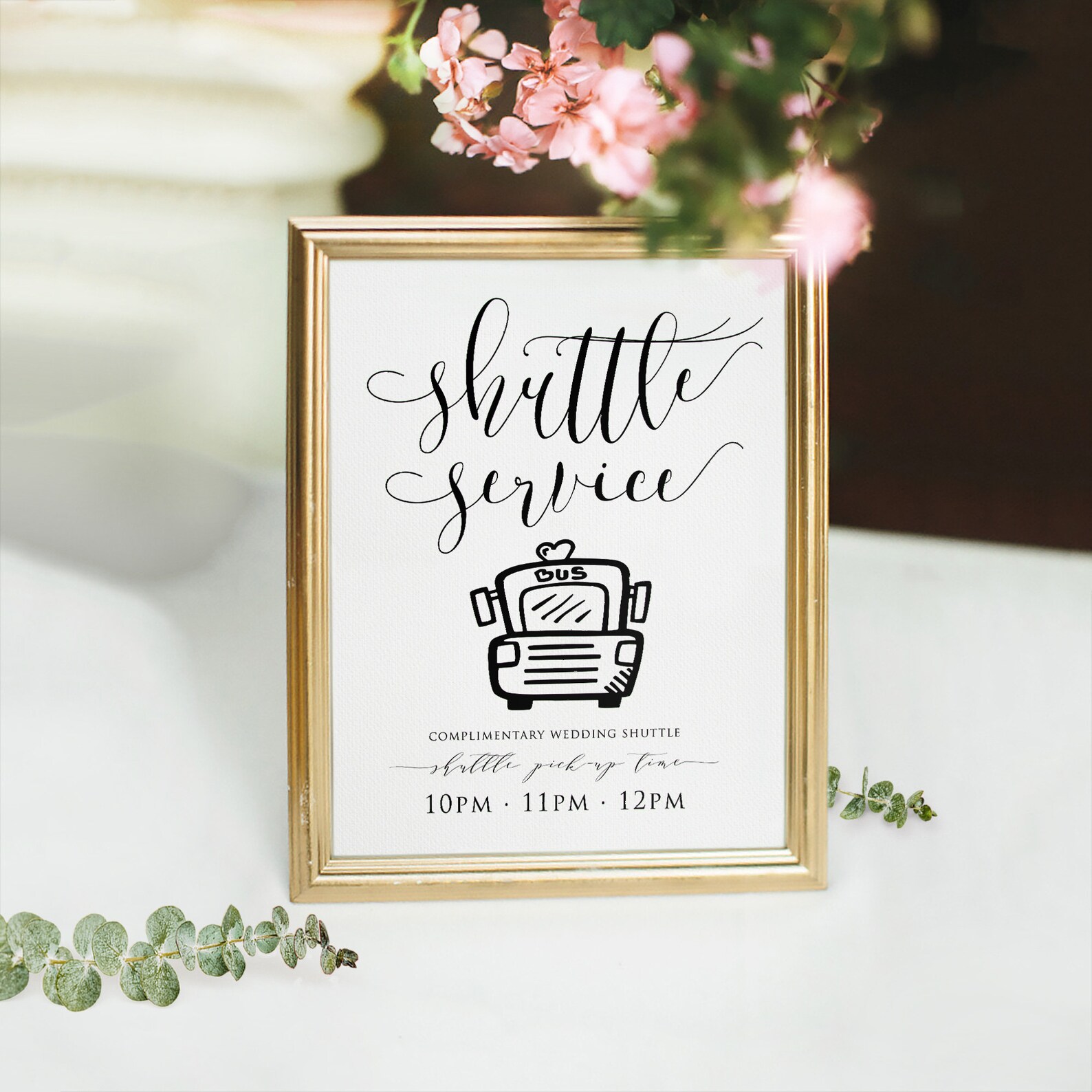 Wedding Shuttle Sign Wedding Shuttle Service Sign Shuttle - Etsy