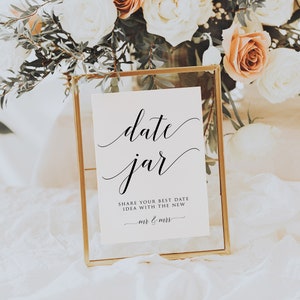 Printable Date Jar Sign, Date Night Jar Sign, Date Night Ideas Sign ...