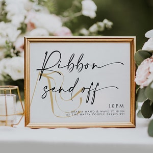 Ribbon Send off Sign, Wedding Ribbon Send off Sign, Send off Ideas ...