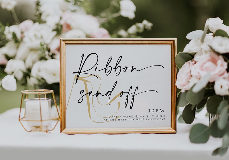 Ribbon Send off Sign Wedding Ribbon Send off Sign Send off - Etsy